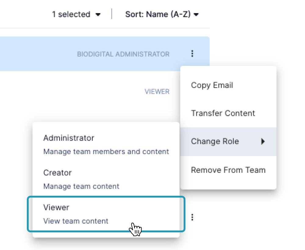 Change a team member's role – Human Support